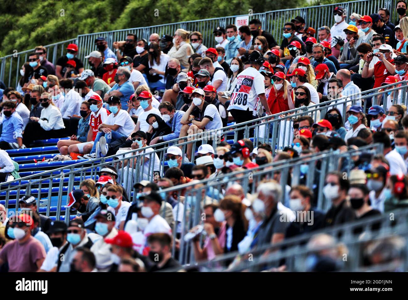 Circuit atmosphere - fans in the grandstand. Monaco Grand Prix, Sunday ...