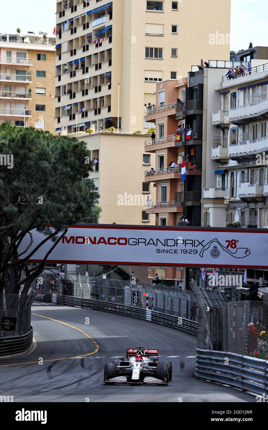 Kimi Raikkonen (FIN) Alfa Romeo Racing C41. Monaco Grand Prix, Sunday 23rd May 2021. Monte Carlo ...