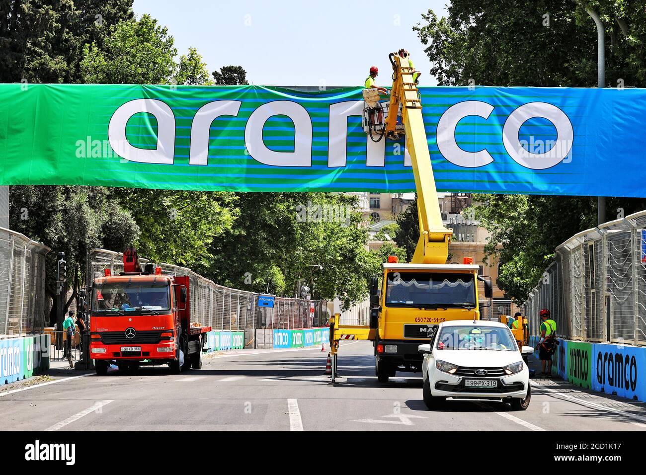 Preparations aramco banner hi-res stock photography and images - Alamy