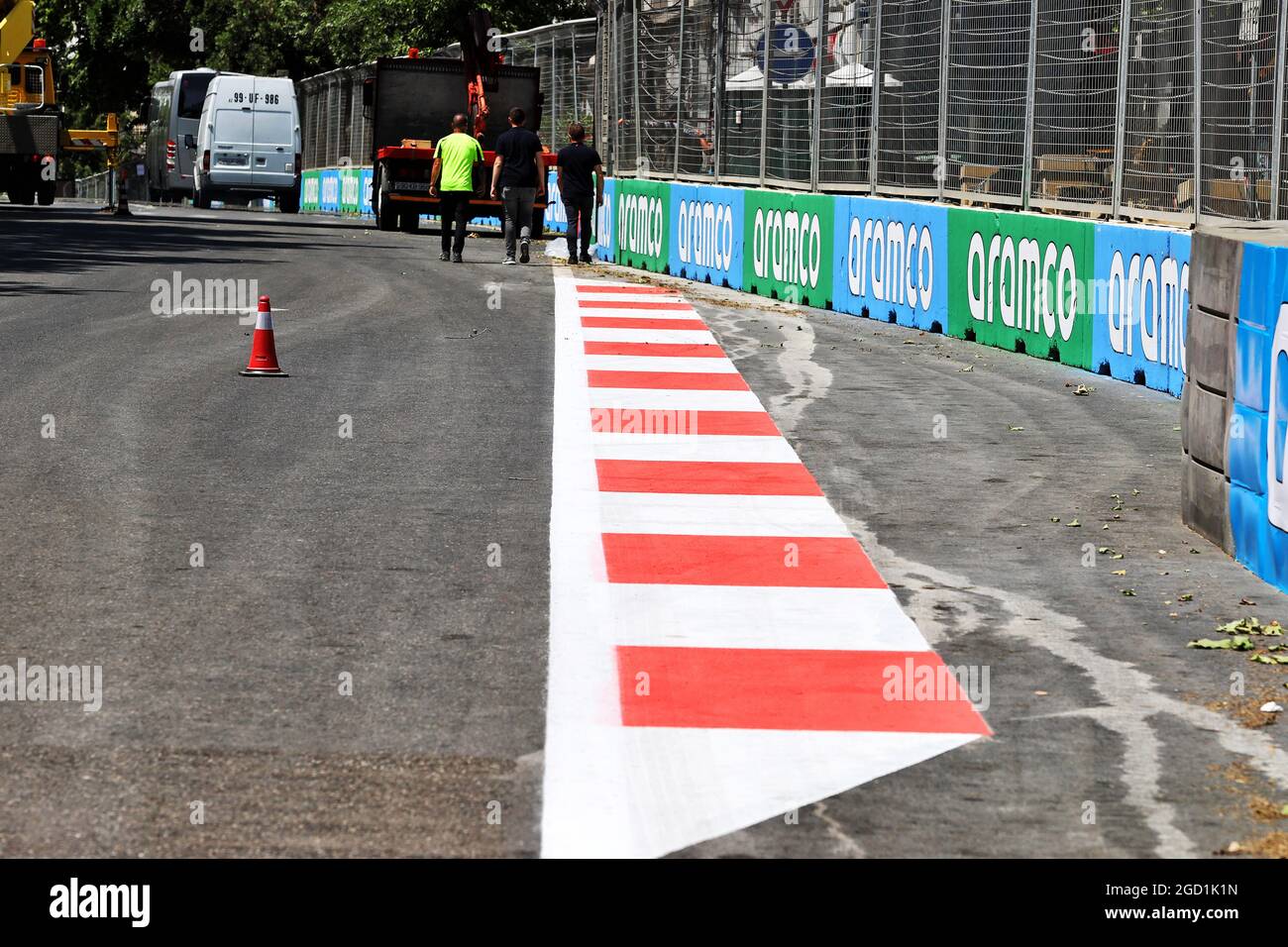 Circuit atmosphere - kerb detail. Azerbaijan Grand Prix, Thursday 3rd ...