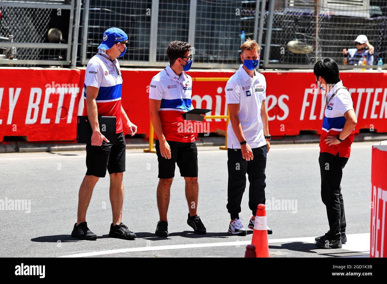 Mick Schumacher (GER) Haas F1 Team walks the circuit with the team ...