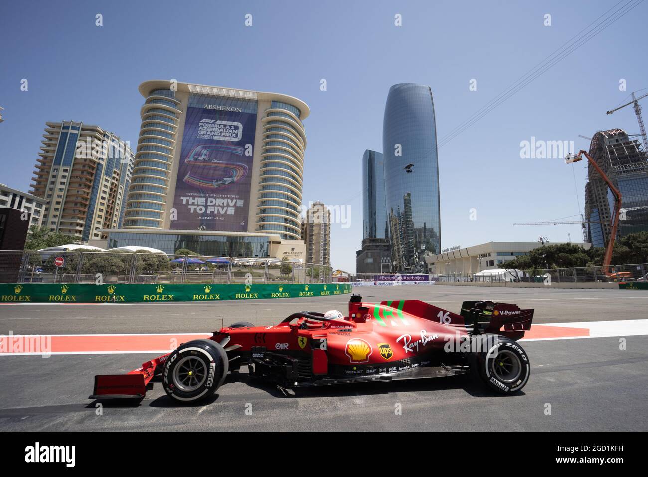 Charles Leclerc (MON) Ferrari SF-21. Azerbaijan Grand Prix, Friday 4th June 2021. Baku City ...