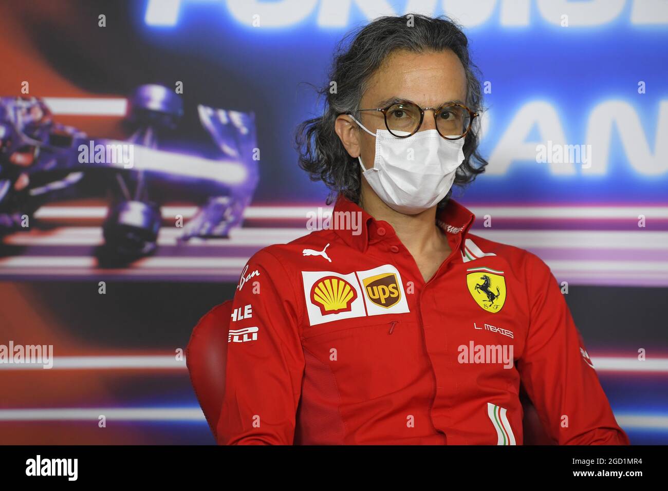 Laurent Mekies (FRA) Ferrari Sporting Director in the FIA Press ... Laurent Mekies (FRA) Ferrari Sporting Director in the FIA Press ...
