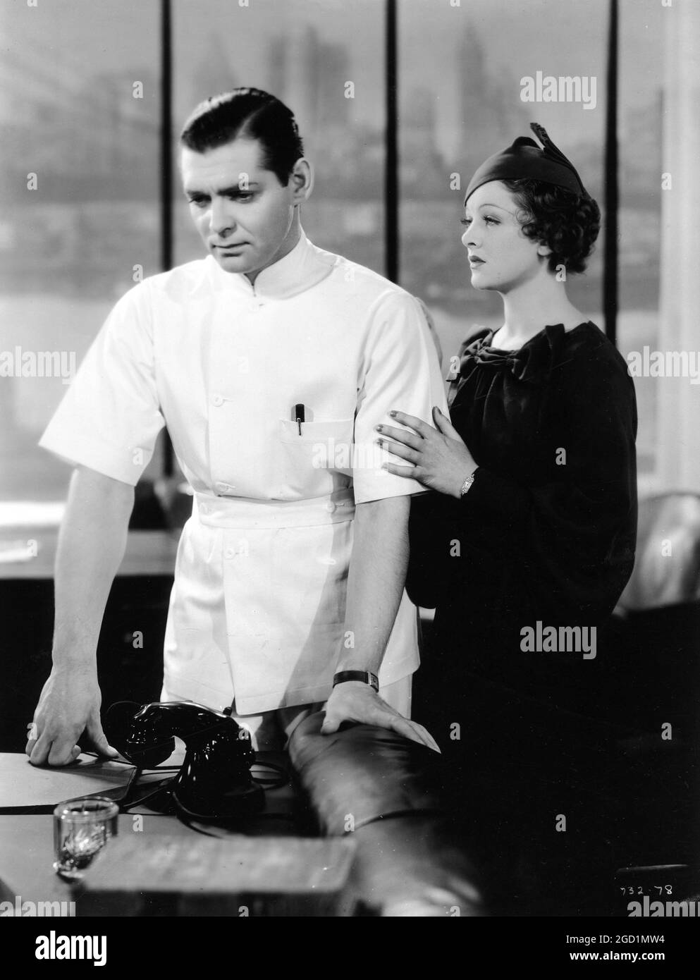 CLARK GABLE (wearing Cartier Watch) and MYRNA LOY in MEN IN WHITE 1934 ...