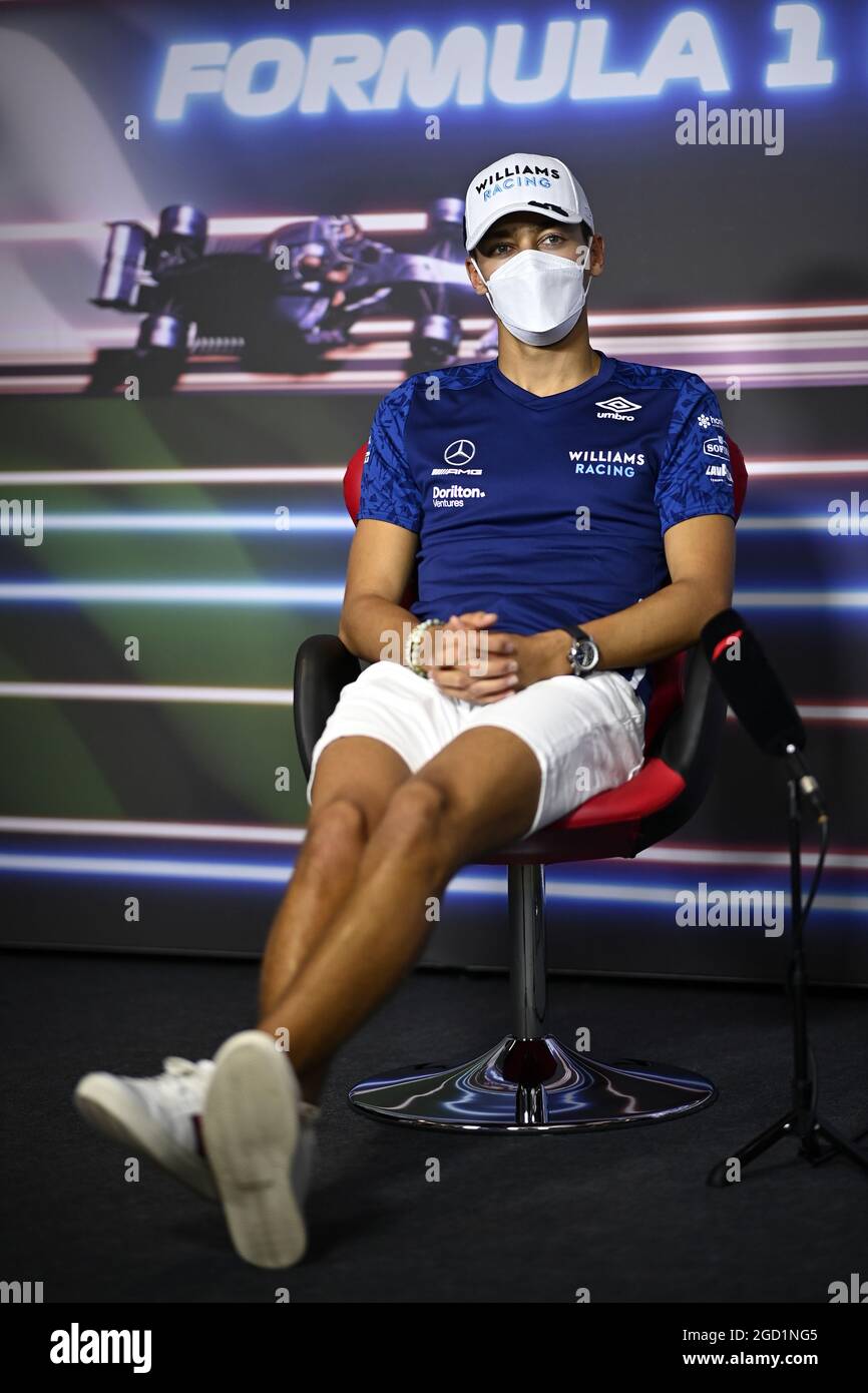 George Russell (GBR) Williams Racing in the FIA Press Conference ...