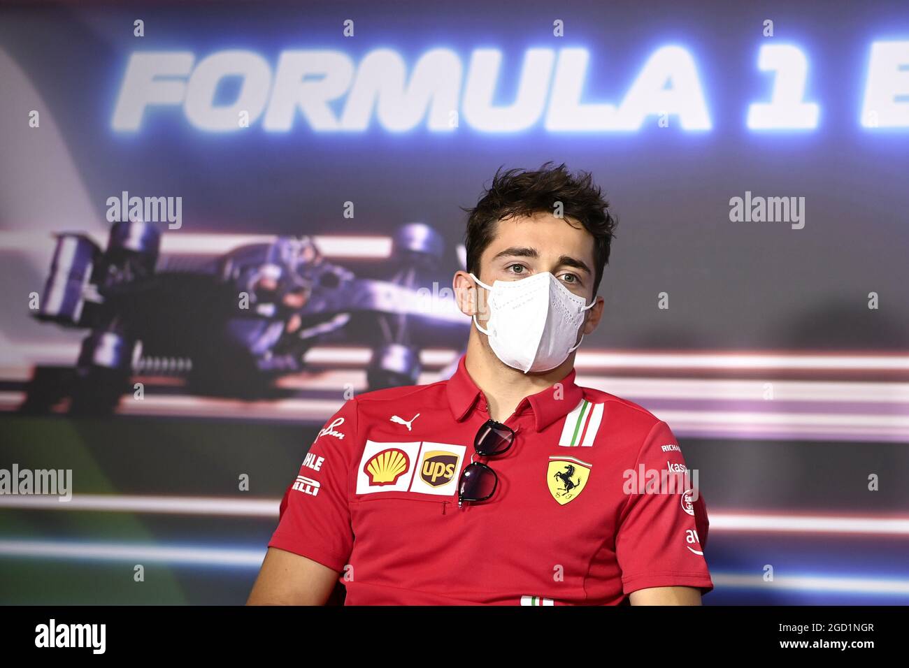 Charles Leclerc (MON) Ferrari in the FIA Press Conference. Steiermark Grand Prix, Thursday 24th ...