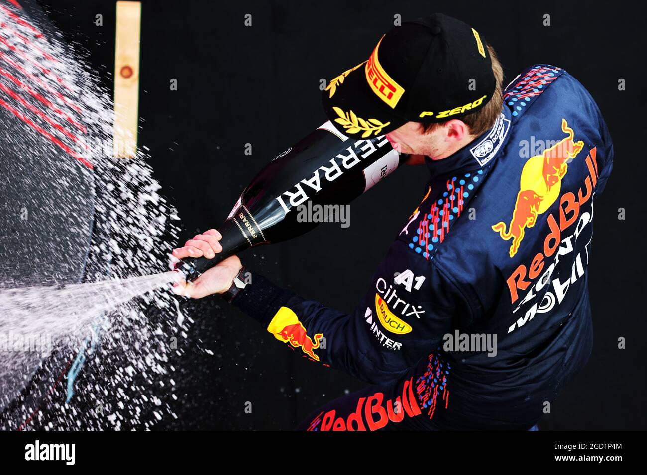 Race winner Max Verstappen (NLD) Red Bull Racing celebrates on the ...