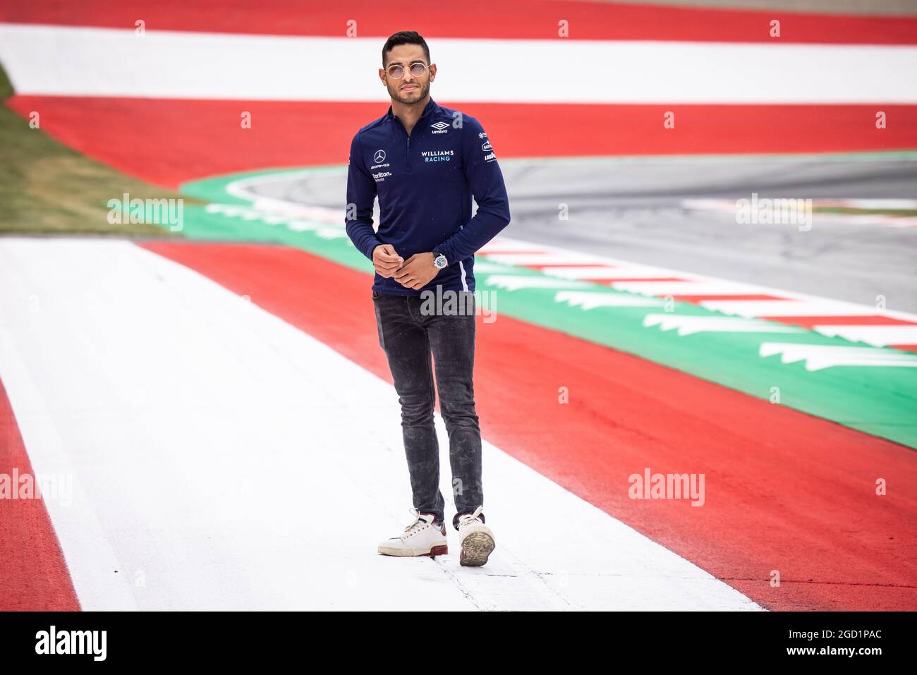 Roy Nissany (ISR) Williams Racing Development Driver walks the circuit ...