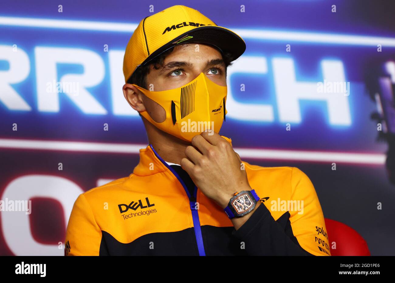 Lando Norris (GBR) McLaren in the FIA Press Conference. Austrian Grand ...