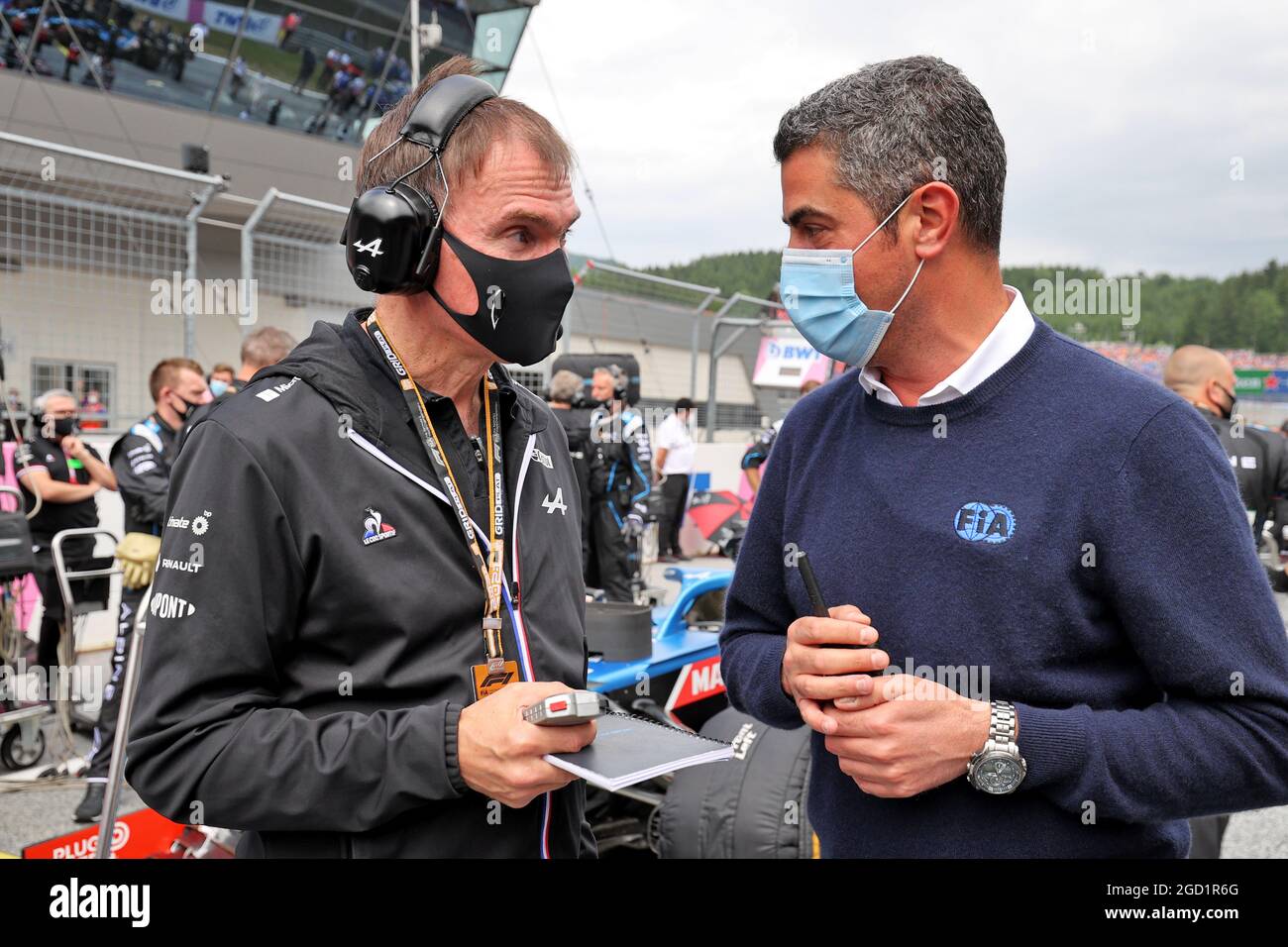 (L to R): Alan Permane (GBR) Alpine F1 Team Trackside Operations ...