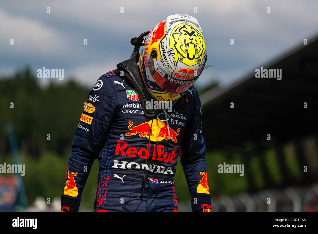 Race winner Max Verstappen (NLD) Red Bull Racing in parc ferme ...