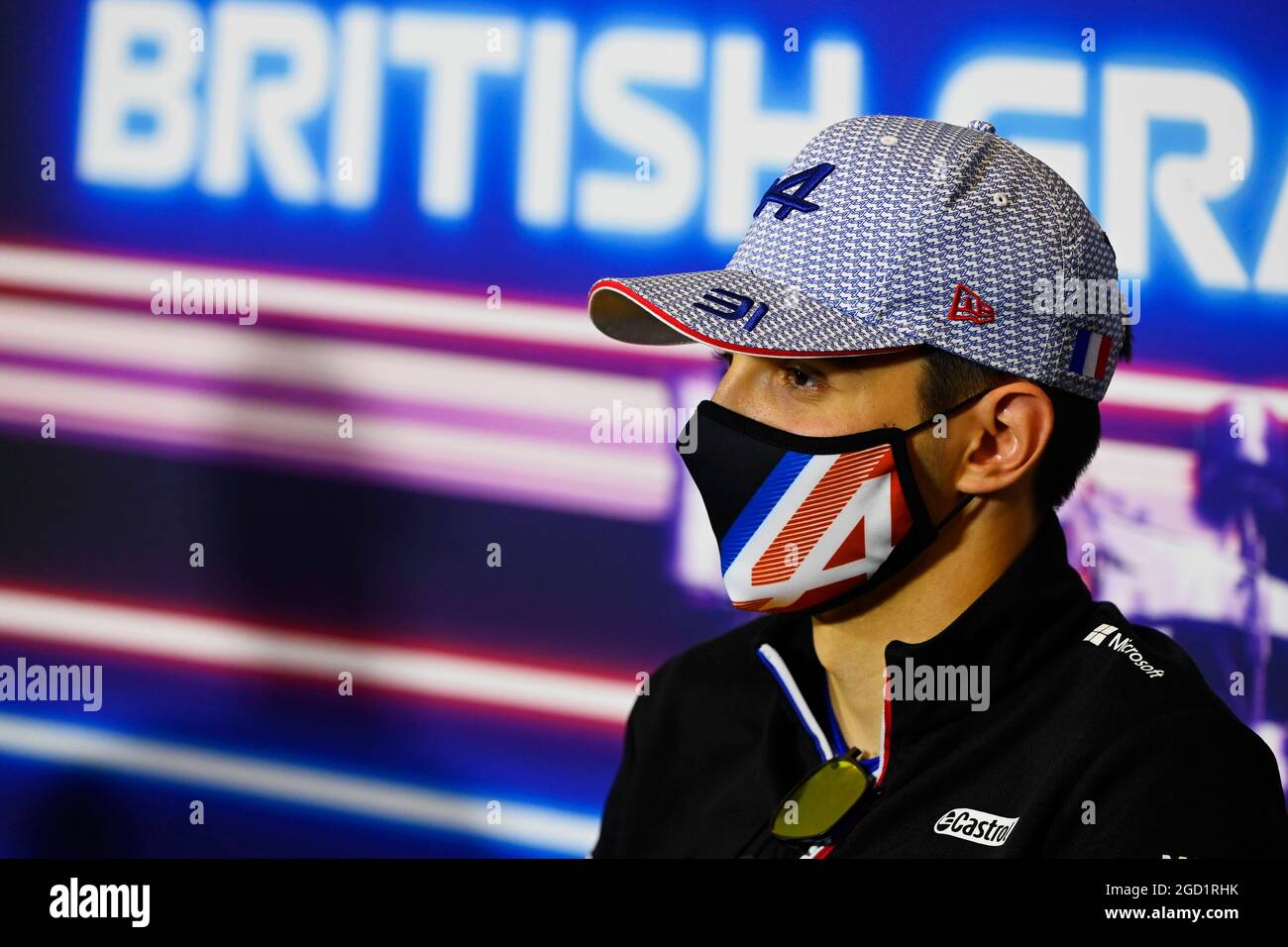 Esteban Ocon (FRA) Alpine F1 Team in the FIA Press Conference. British ...