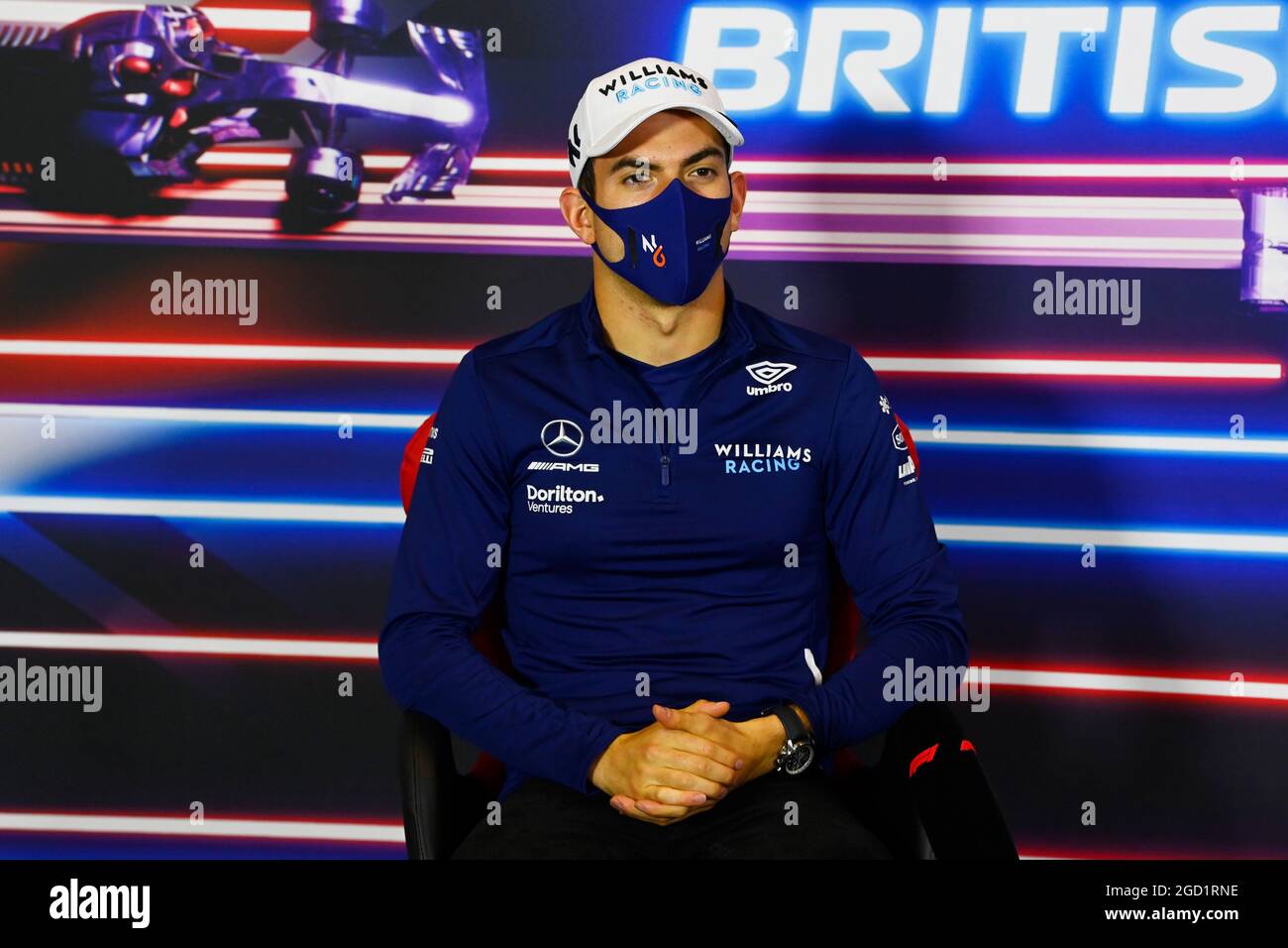 Nicholas Latifi (CDN) Williams Racing in the FIA Press Conference ...