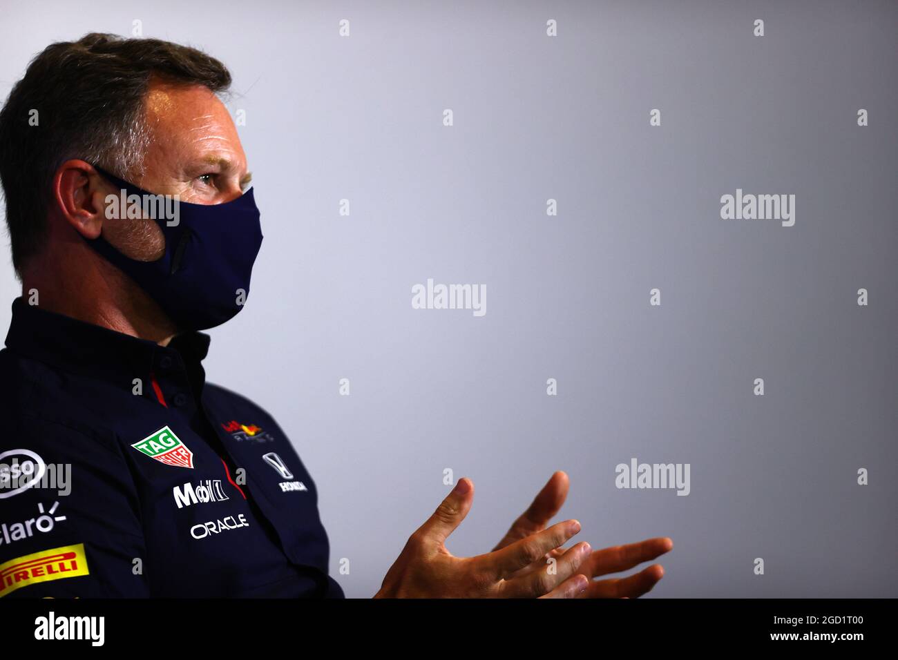 Christian Horner (GBR) Red Bull Racing Team Principal in the FIA Press Conference. British Grand ...