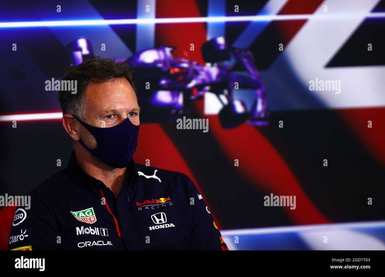 Christian Horner (GBR) Red Bull Racing Team Principal in the FIA Press Conference. British Grand ...