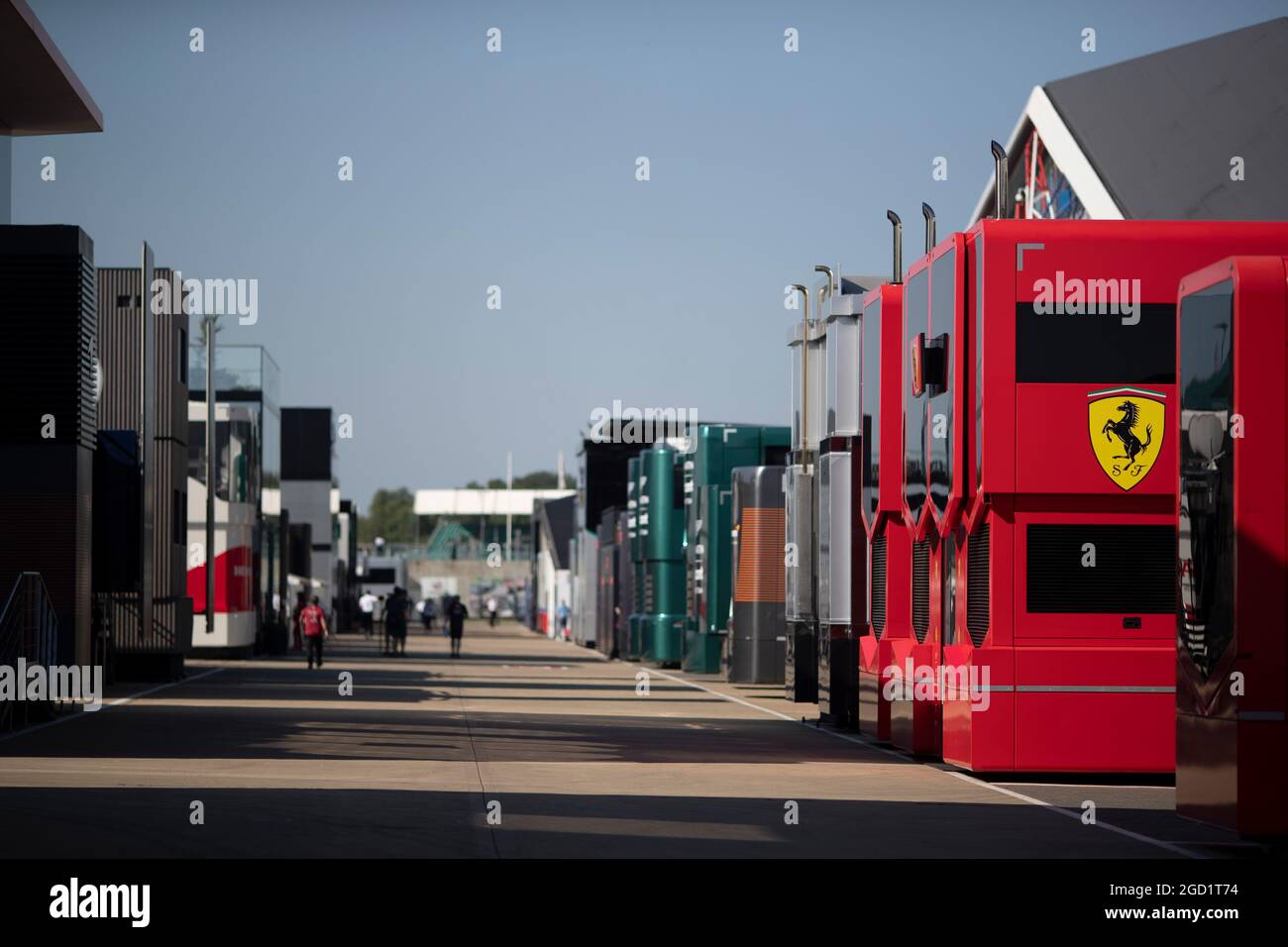 Ferrari - Paddock atmosphere. British Grand Prix, Sunday 18th July 2021 ...