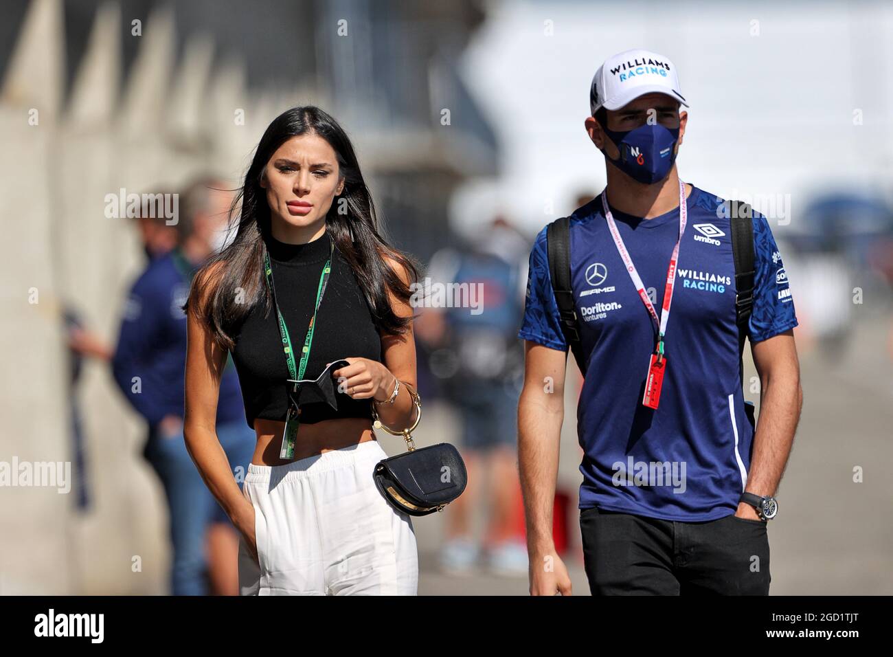 Nicholas Latifi (CDN) Williams Racing with his girlfriend Sandra ...