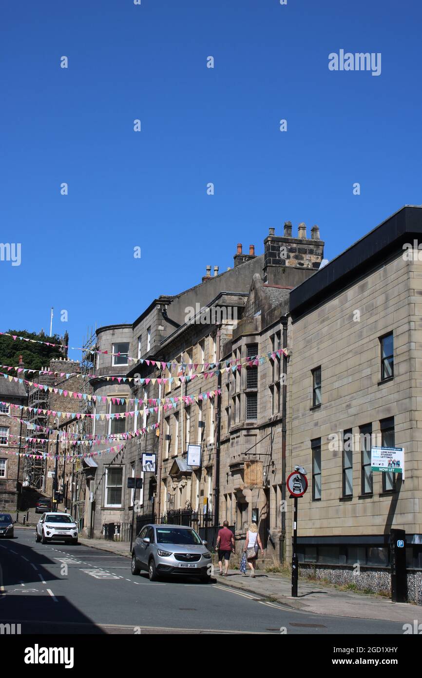 View up top part of Church Street in Lancaster, Lancashire, England in ...