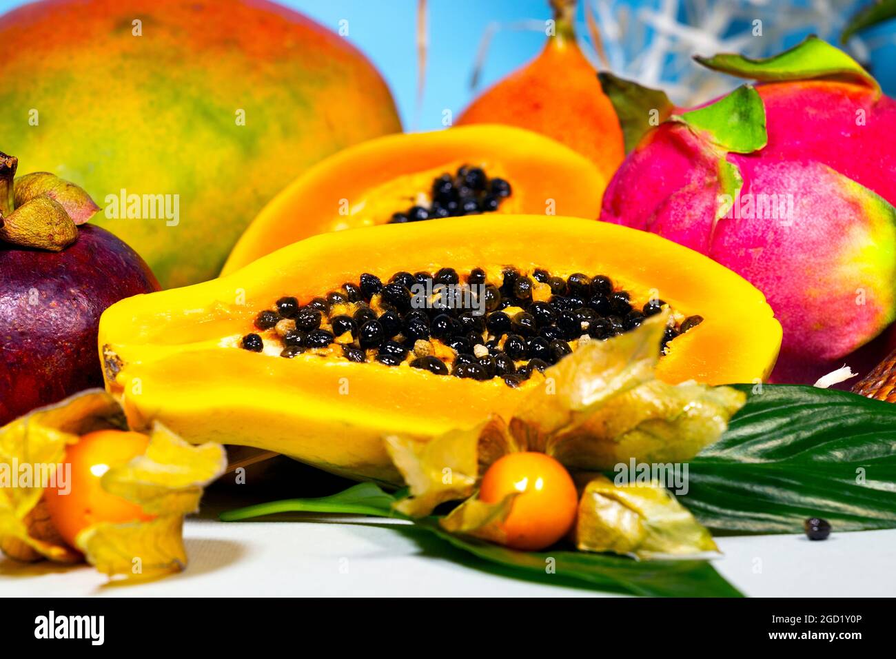 Papaya, Dragon Fruit, Mango, Mangosteen, Winter Cherry, Granadilla ...