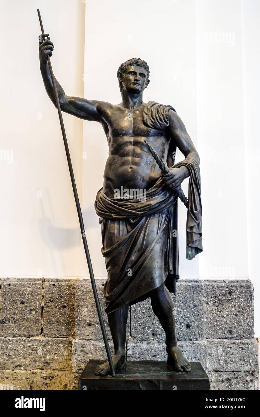 Statue of Augustus deified as Jupiter from Herculaneum, Augusteum ...