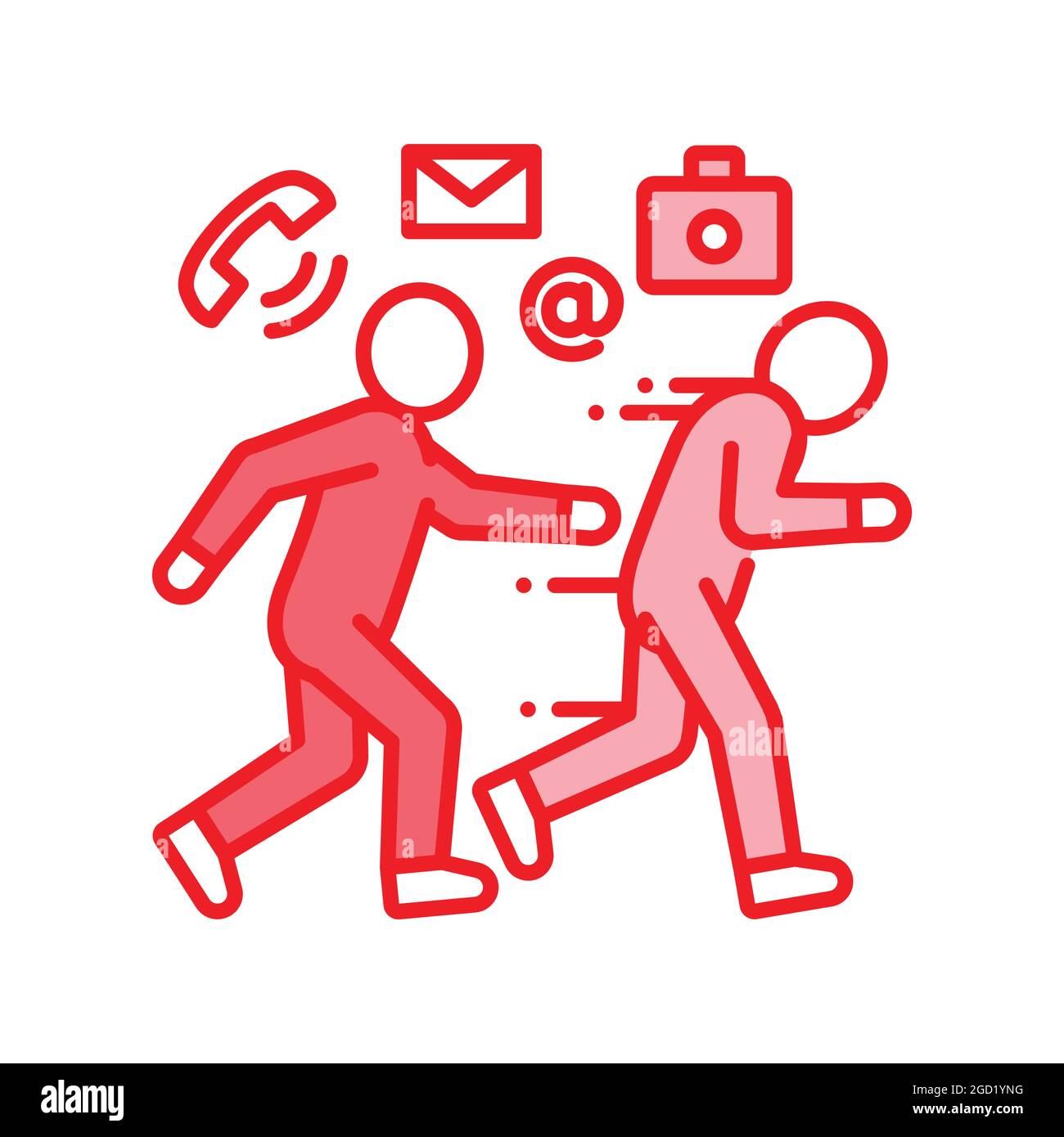 Pursuit color line icon. Invasion of privacy. Harassment, and violence ...