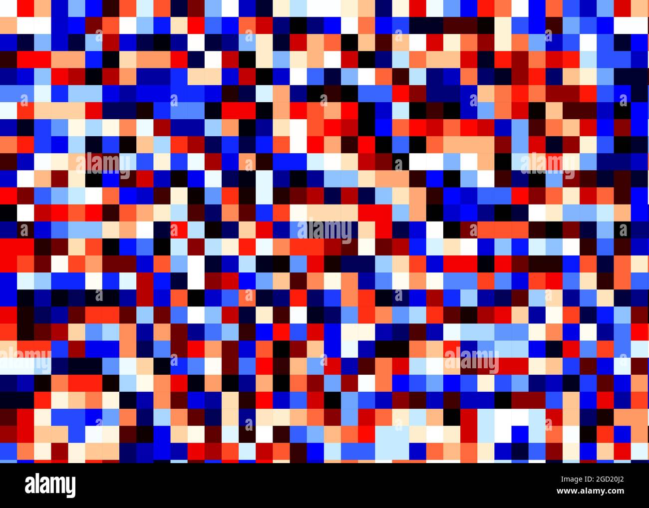 Abstract Geometrical color pixel generative art illustration Stock ...