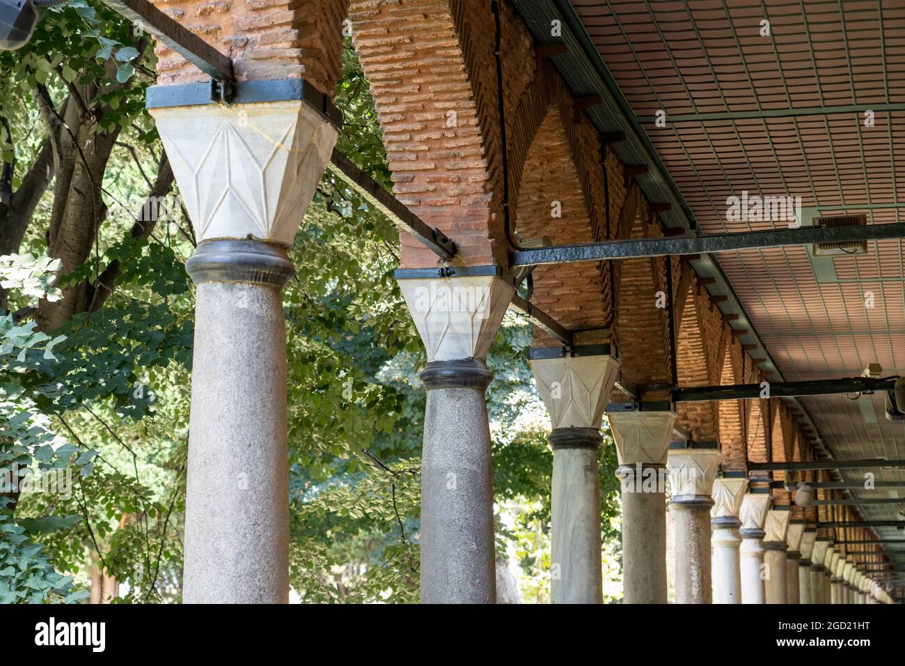 Turkey Istanbul column and arches located outside the walls of kitchens ...
