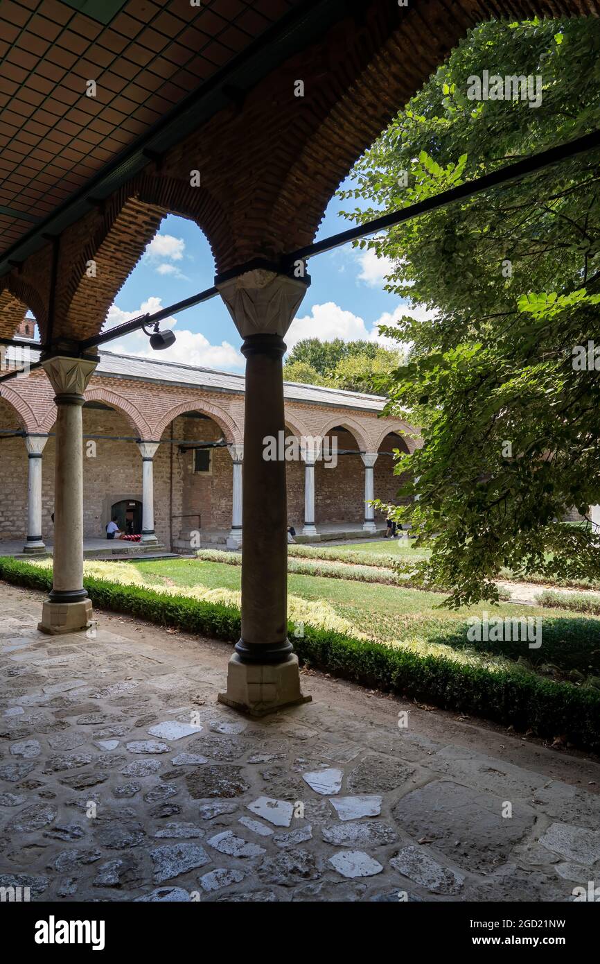 Turkey Istanbul column and arches located outside the walls of kitchens ...