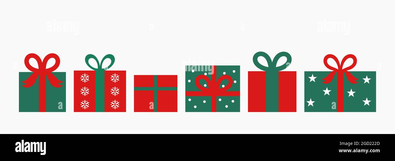Christmas presents collection. Vector illustration Stock Vector Image ...