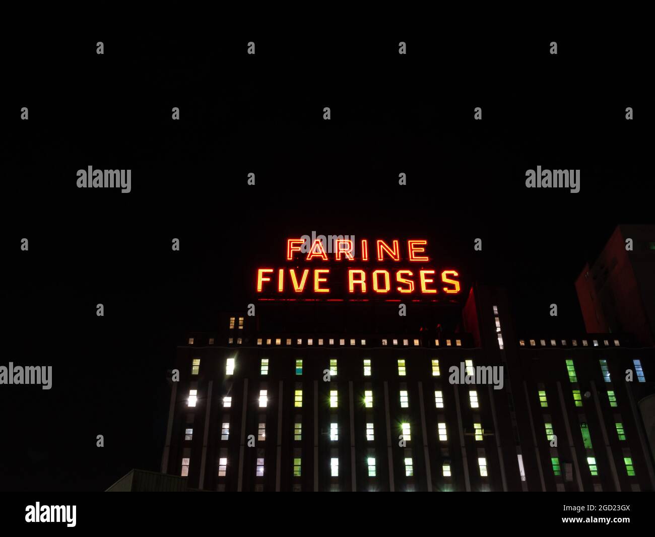 Montreal Quebec Canada. August 2021. Icon of the industrial heritage of ...