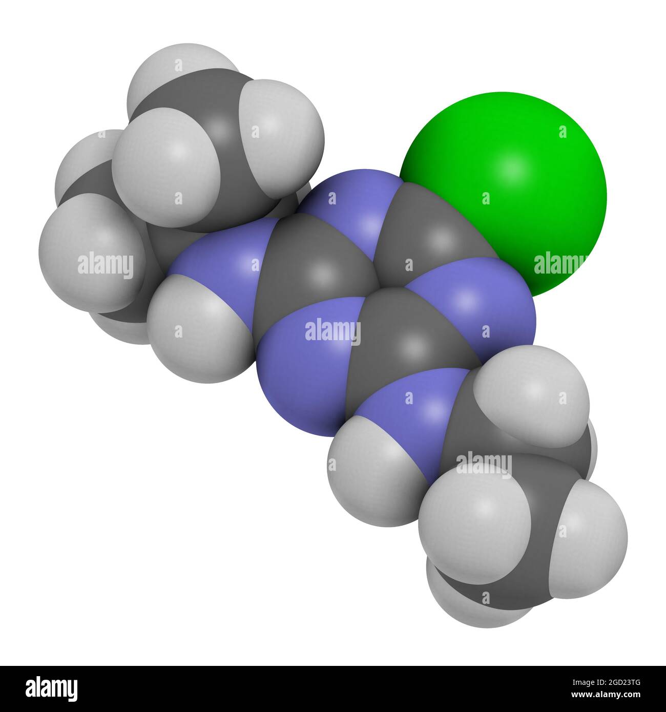 Atrazine broadleaf herbicide molecule. 3D rendering Stock Photo - Alamy
