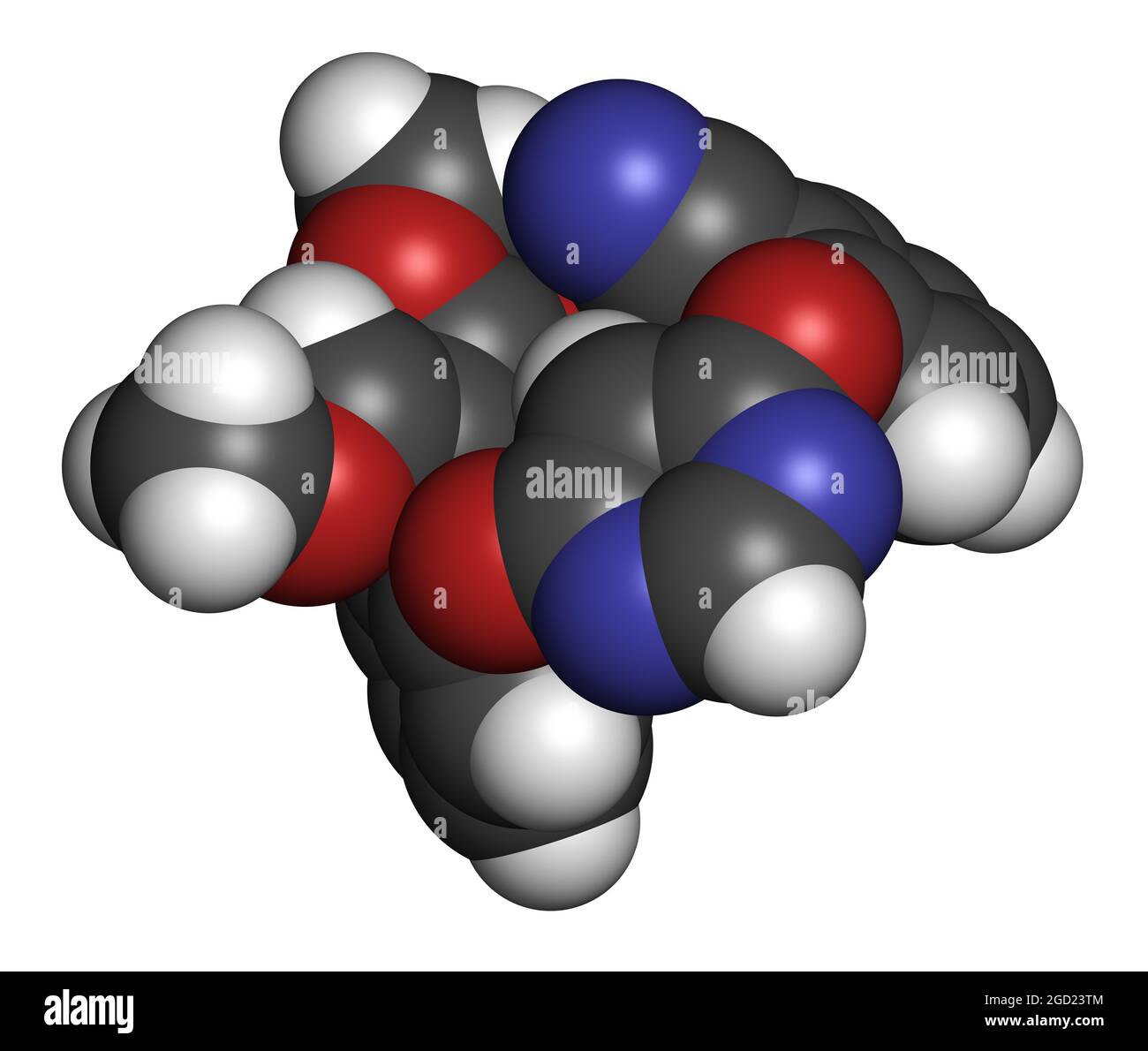 Azoxystrobin fungicide molecule. 3D rendering Stock Photo - Alamy
