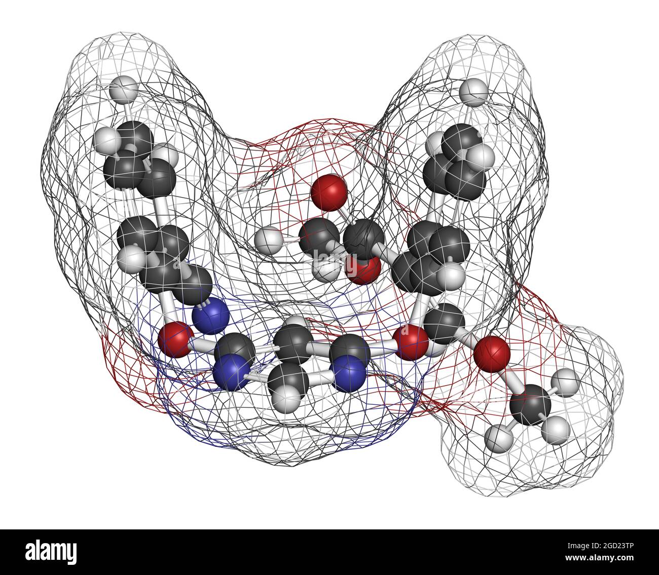 Azoxystrobin fungicide molecule. 3D rendering Stock Photo - Alamy