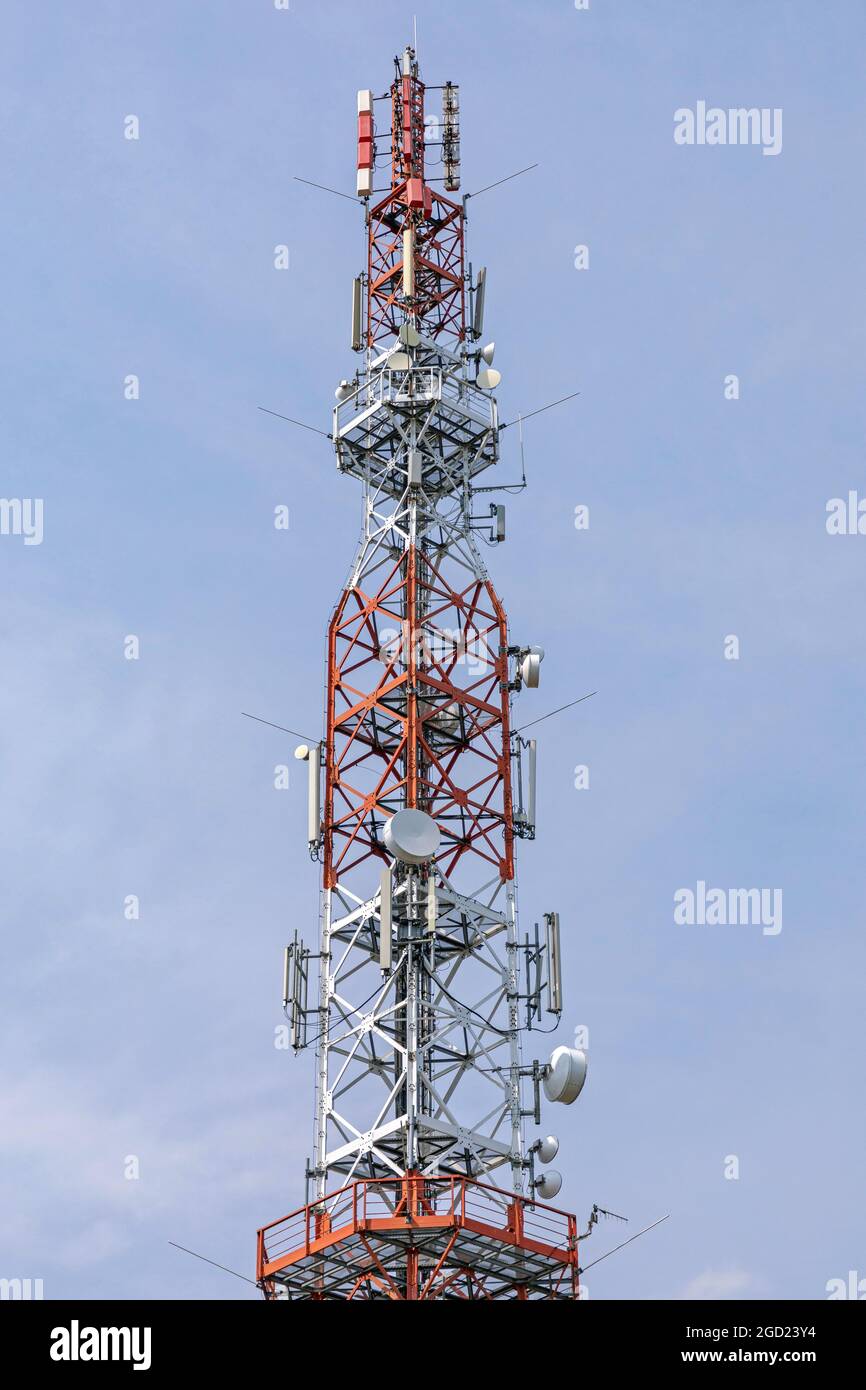 Communication Tower Structure Antennas Wireless Gsm Network Internet ...