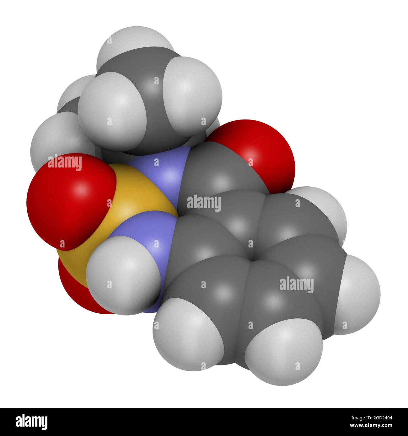Bentazon herbicide molecule. 3D rendering Stock Photo - Alamy