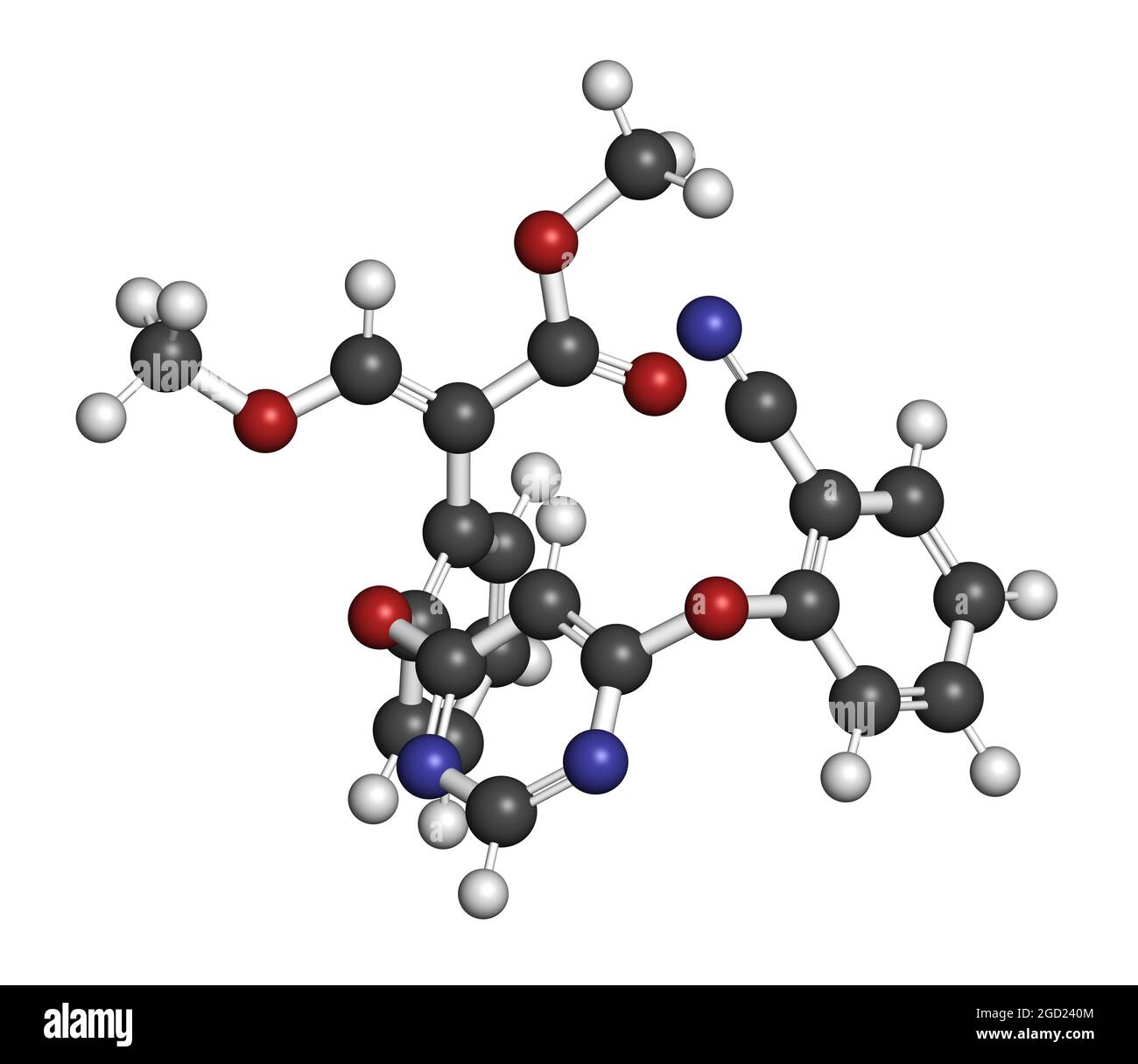 Azoxystrobin fungicide molecule. 3D rendering Stock Photo - Alamy