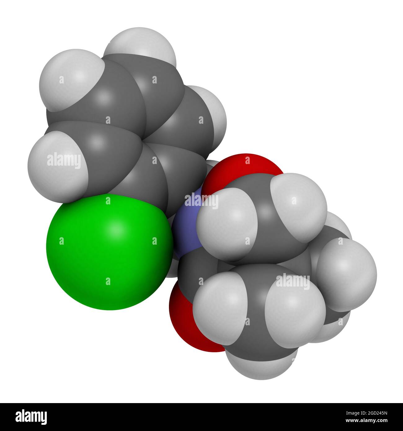 Clomazone herbicide molecule. 3D rendering Stock Photo - Alamy