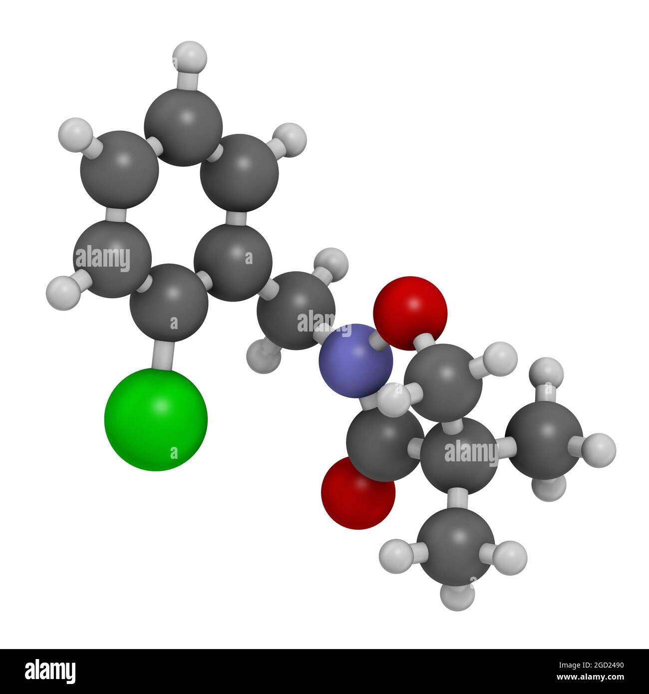 Clomazone herbicide molecule. 3D rendering Stock Photo - Alamy