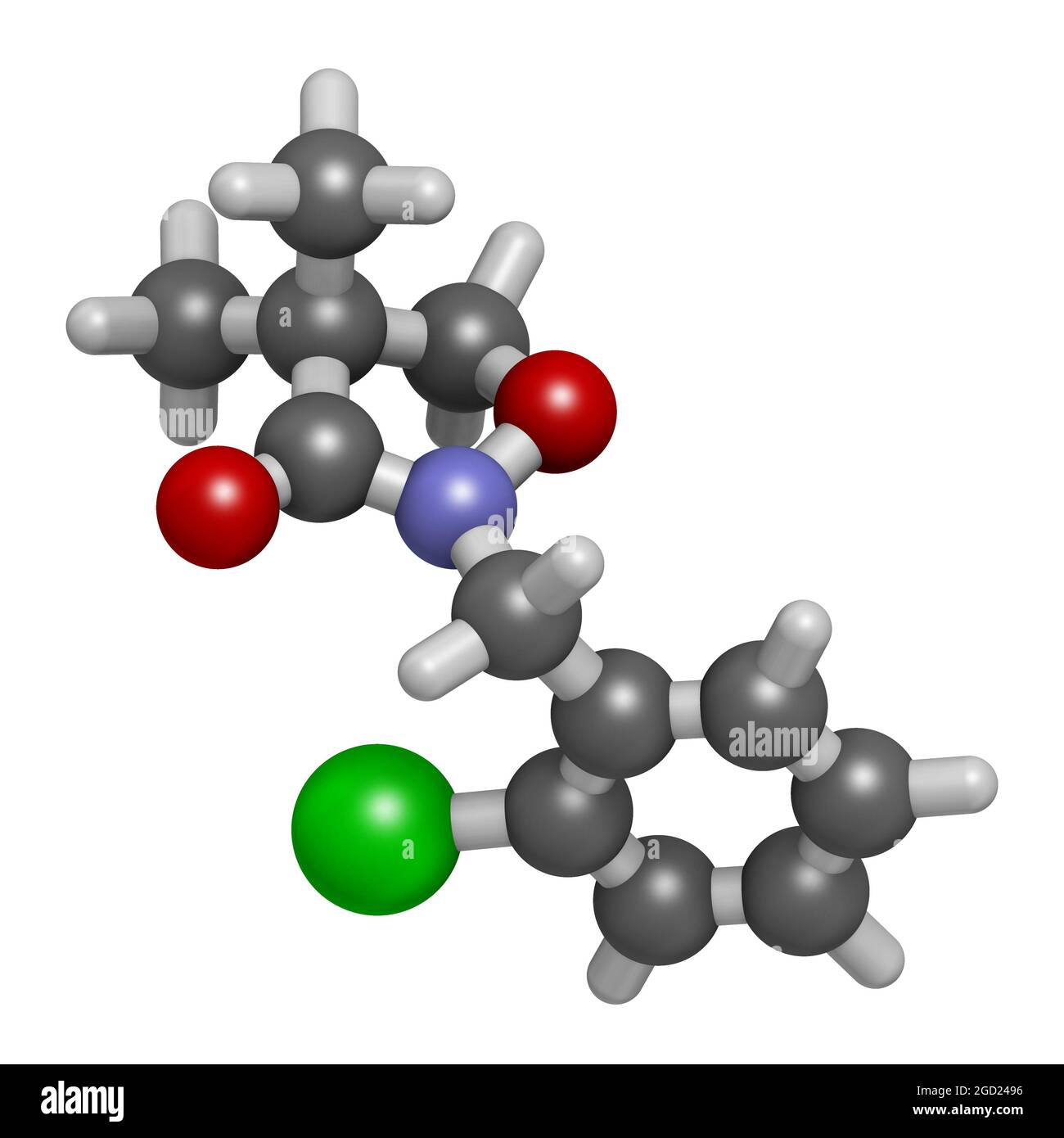 Clomazone herbicide molecule. 3D rendering Stock Photo - Alamy