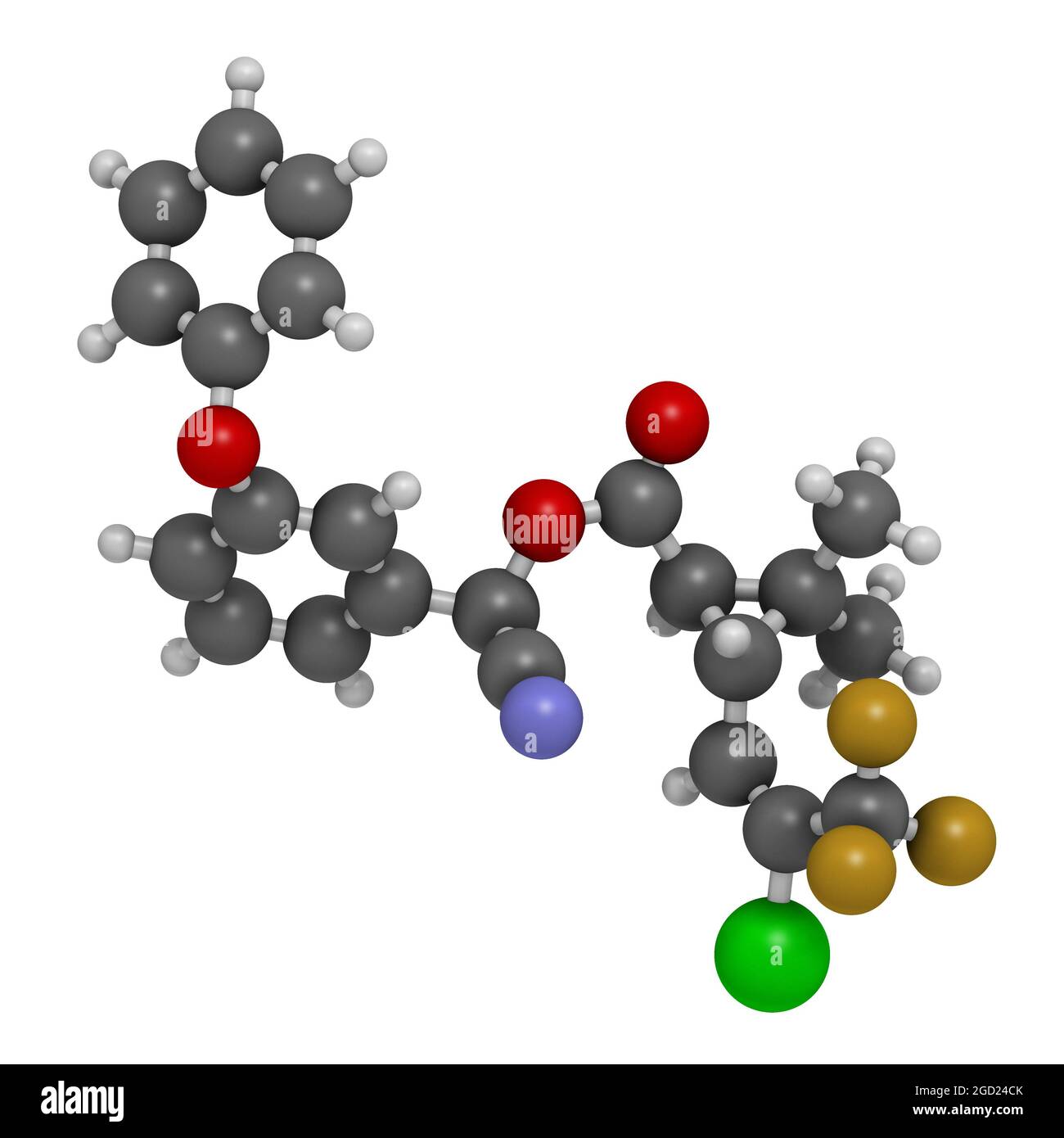 Cyhalothrin insecticide molecule. 3D rendering Stock Photo - Alamy