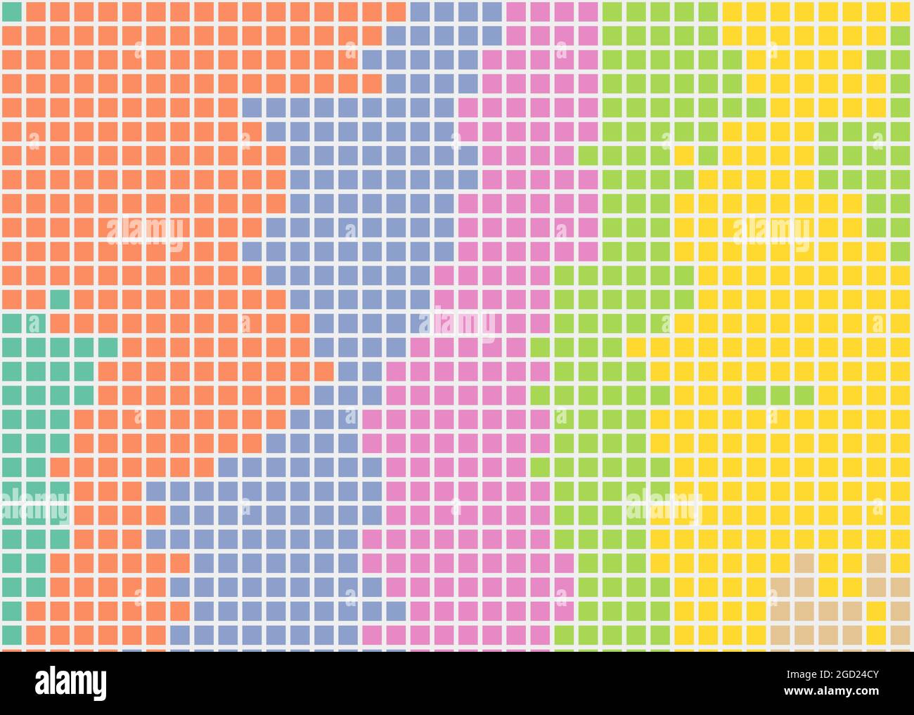 Abstract Geometrical color pixel generative art illustration Stock ...