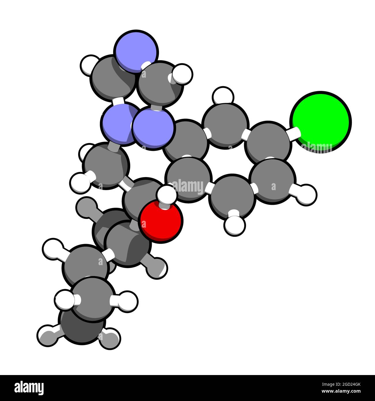 Cyproconazole fungicide molecule. 3D rendering Stock Photo - Alamy