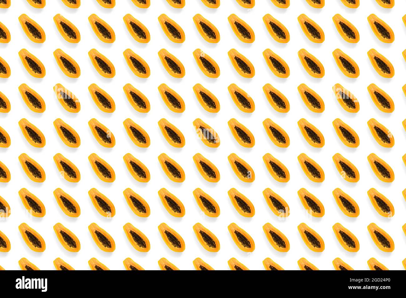 Fresh ripe papaya background on white backdrop. Tropical abstract ...