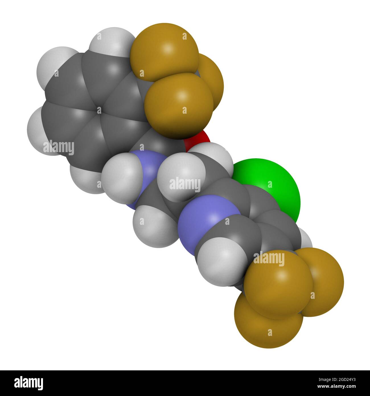 Fluopyram fungicide molecule. 3D rendering Stock Photo - Alamy