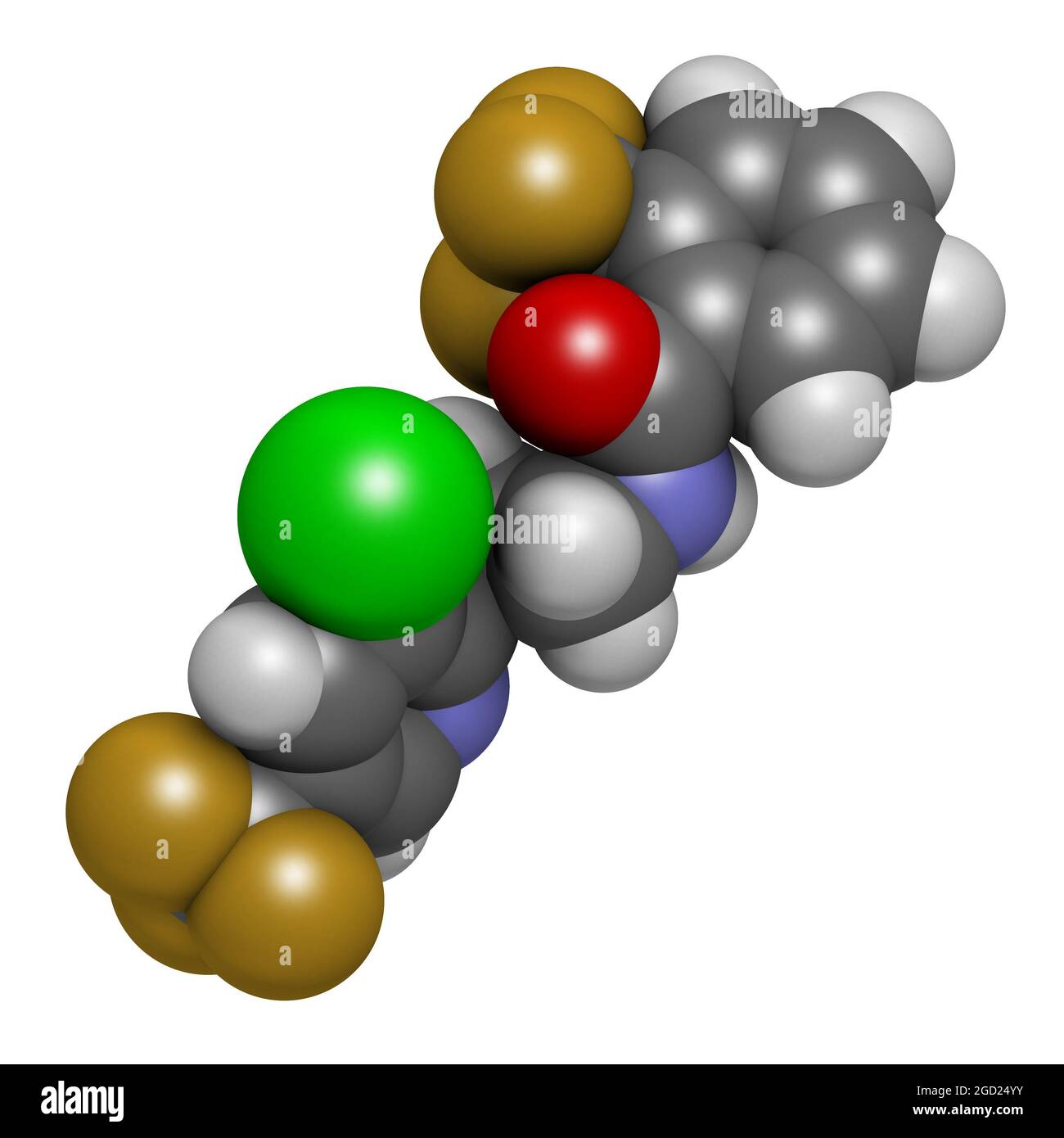 Fluopyram fungicide molecule. 3D rendering Stock Photo - Alamy
