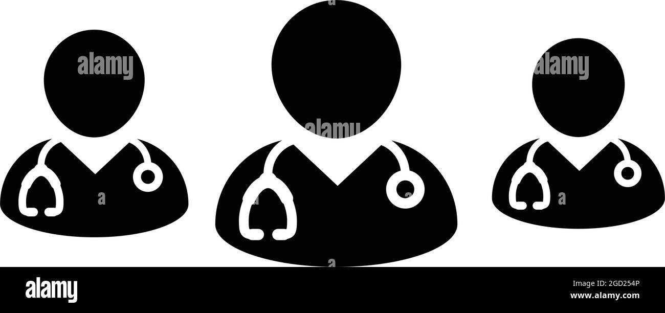 Surgeon icon vector group of male doctors person profile avatar for ...