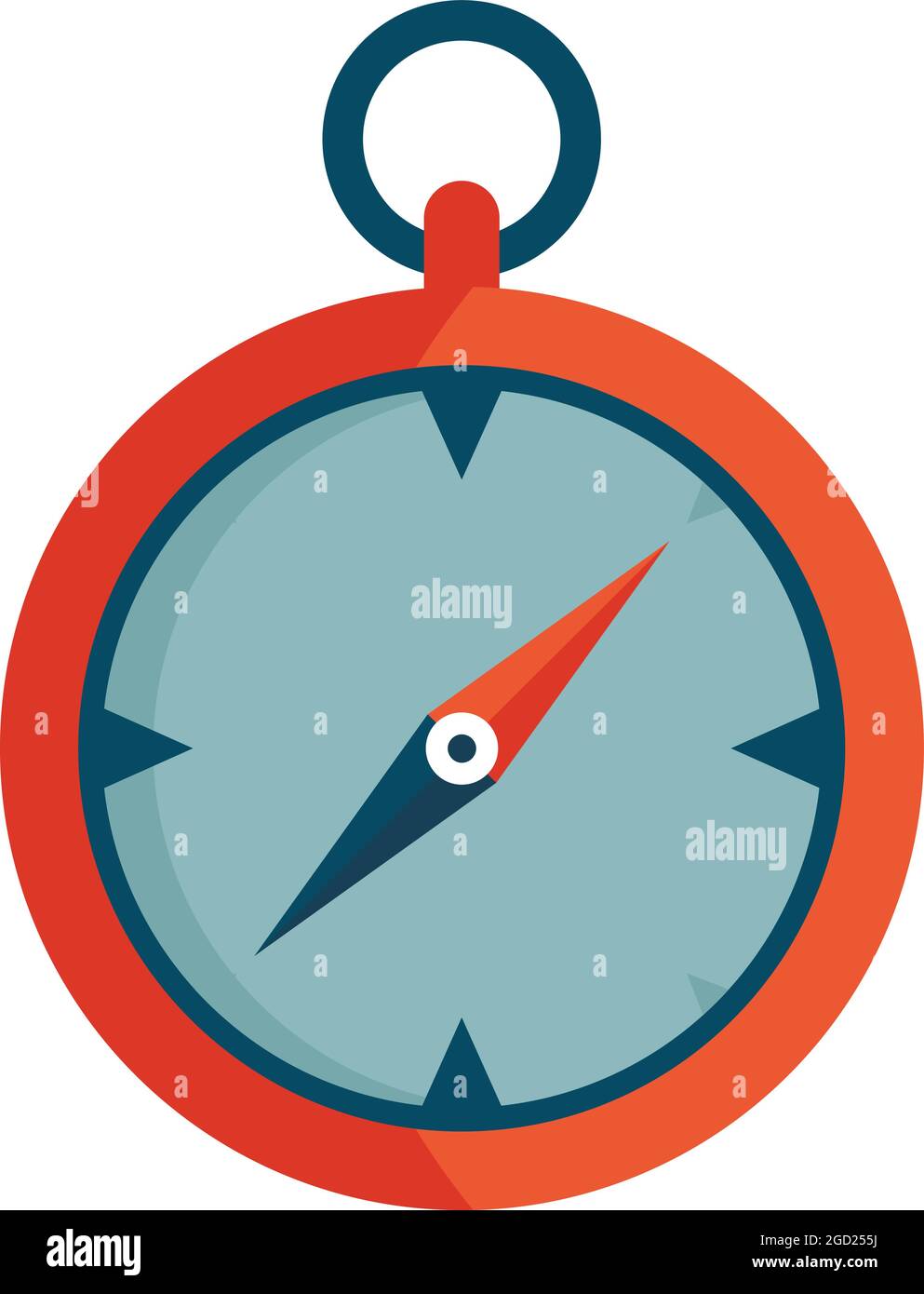 Survival compass icon. Flat illustration of survival compass vector ...