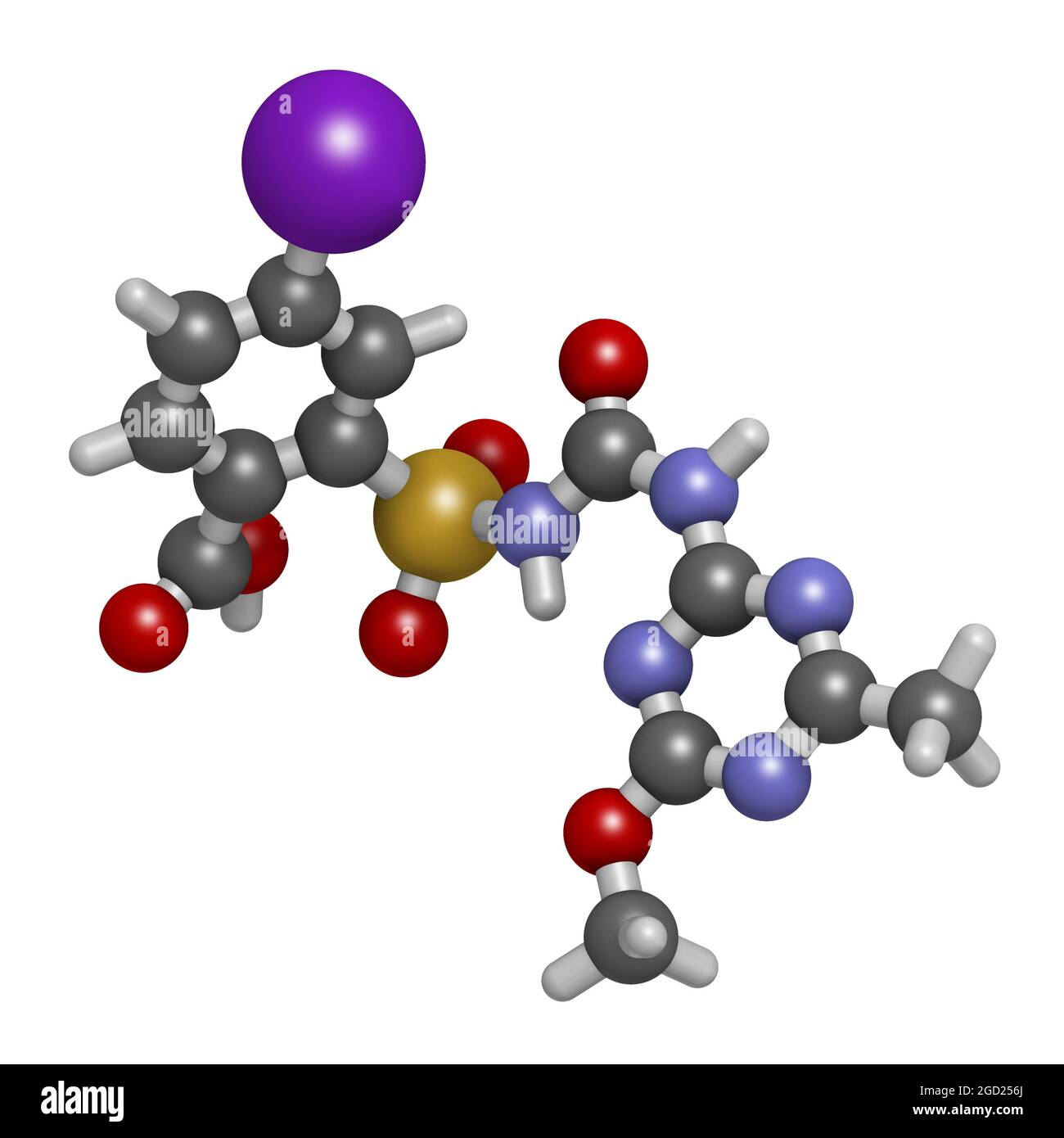 Iodosulfuron herbicide molecule. 3D rendering Stock Photo - Alamy