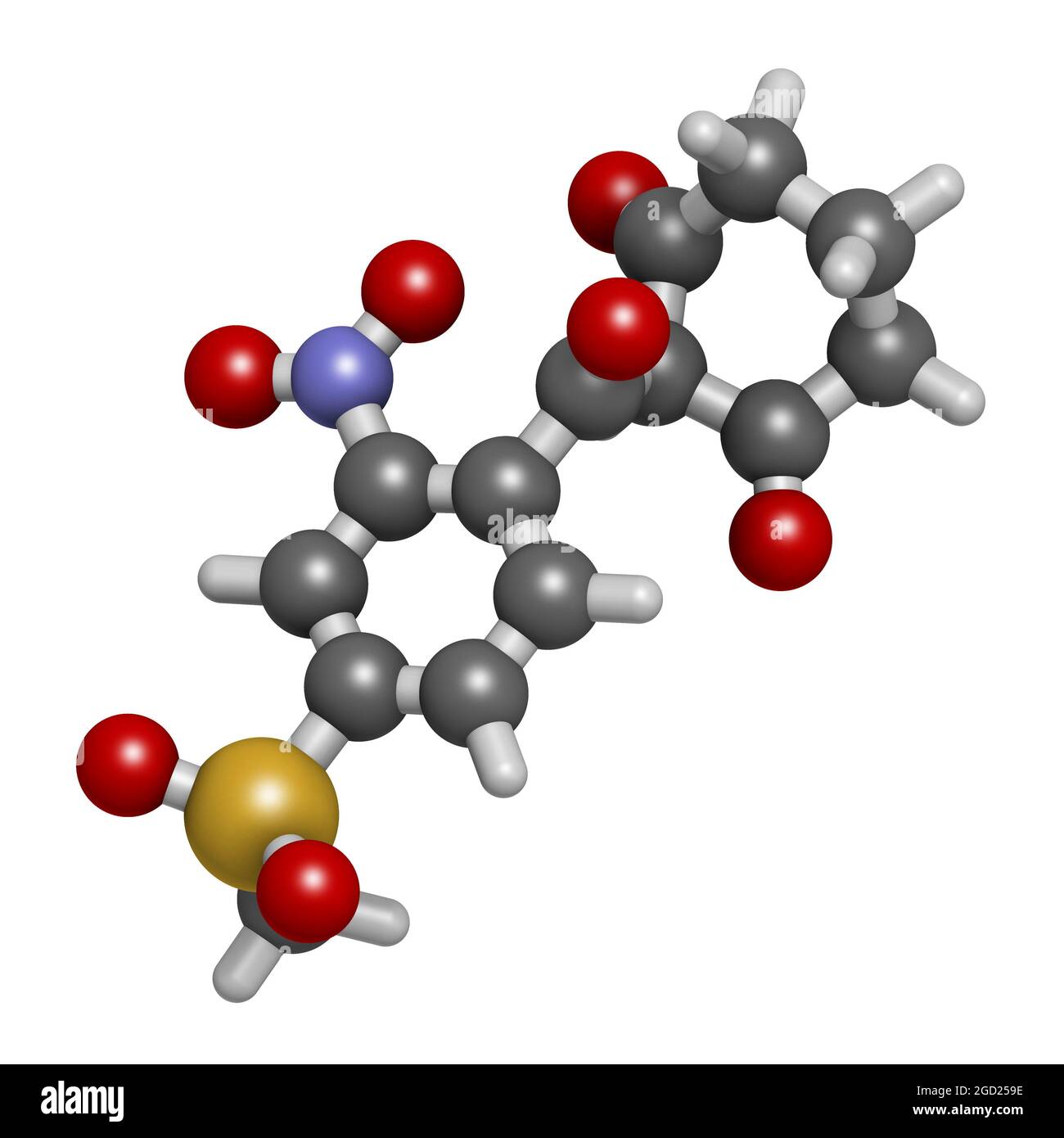 Mesotrione herbicide molecule. 3D rendering Stock Photo - Alamy