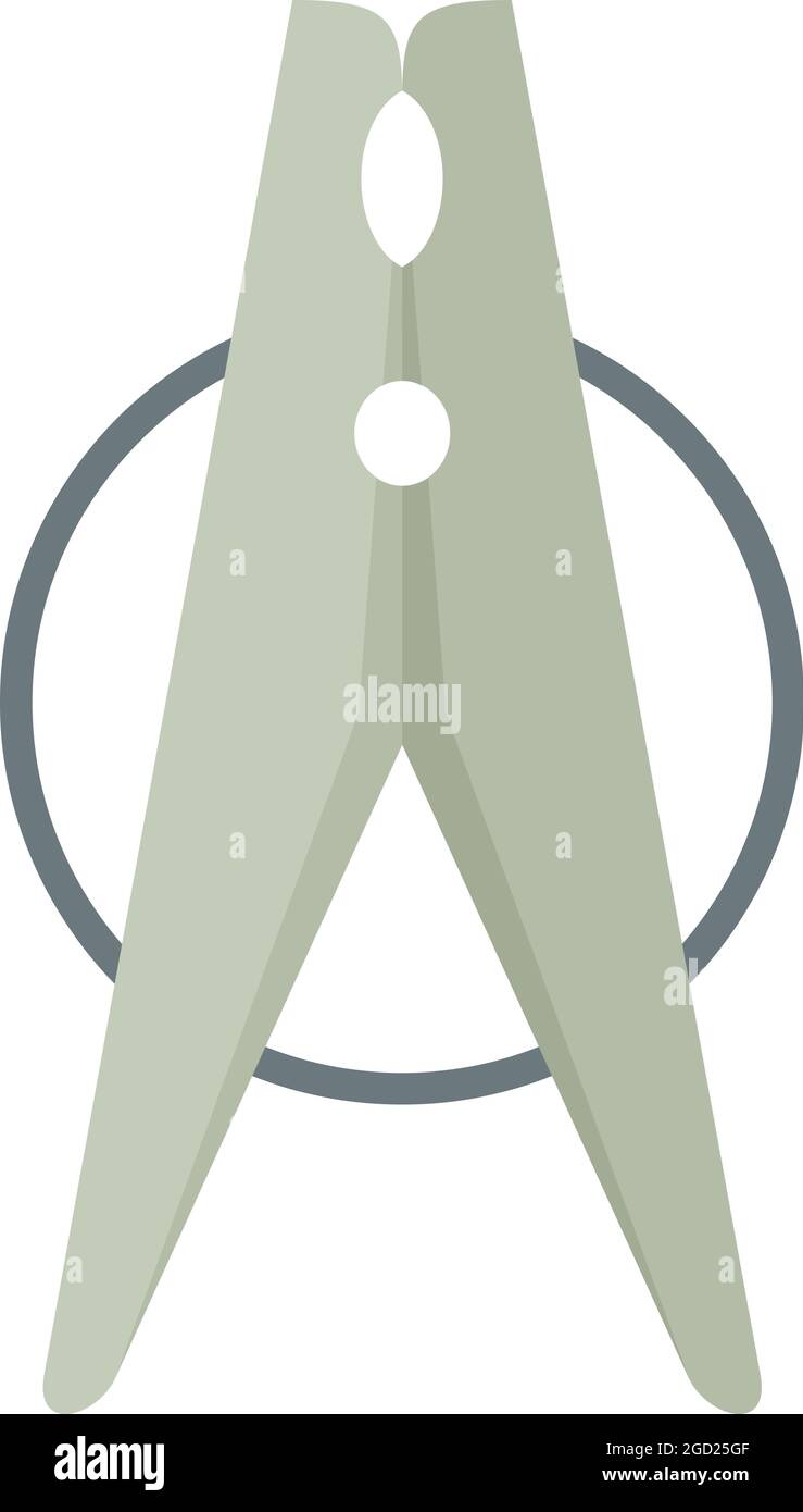 Equipment clothes pin icon. Flat illustration of equipment clothes pin ...